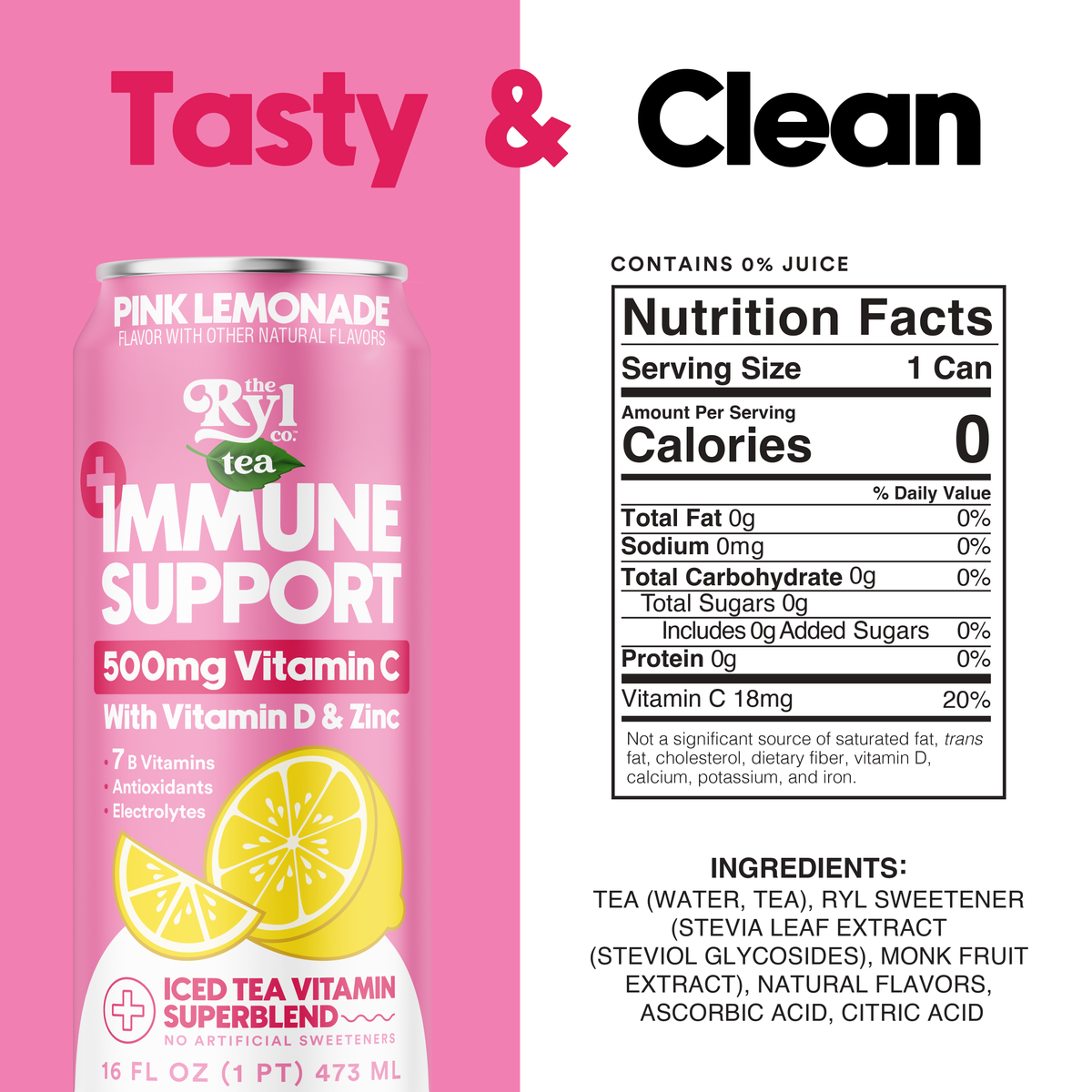 Immune Support Pink Lemonade 12 Pack – The Ryl Company™